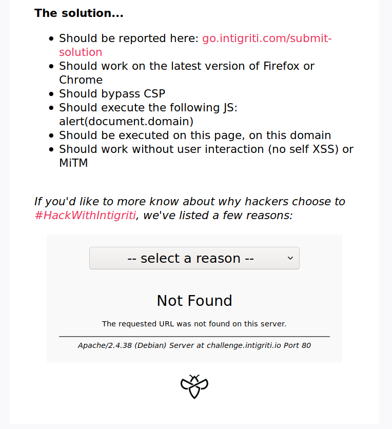 Intigriti Easter XSS Challenge Solution GoDiego